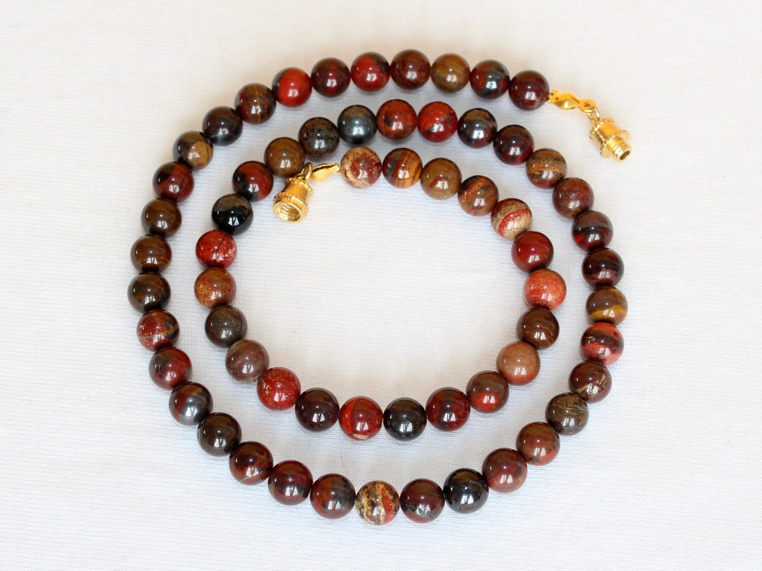 6mm Iron Blood Stone Necklace. 16". Grade 'A' Bloodstone Beads. Healing ...