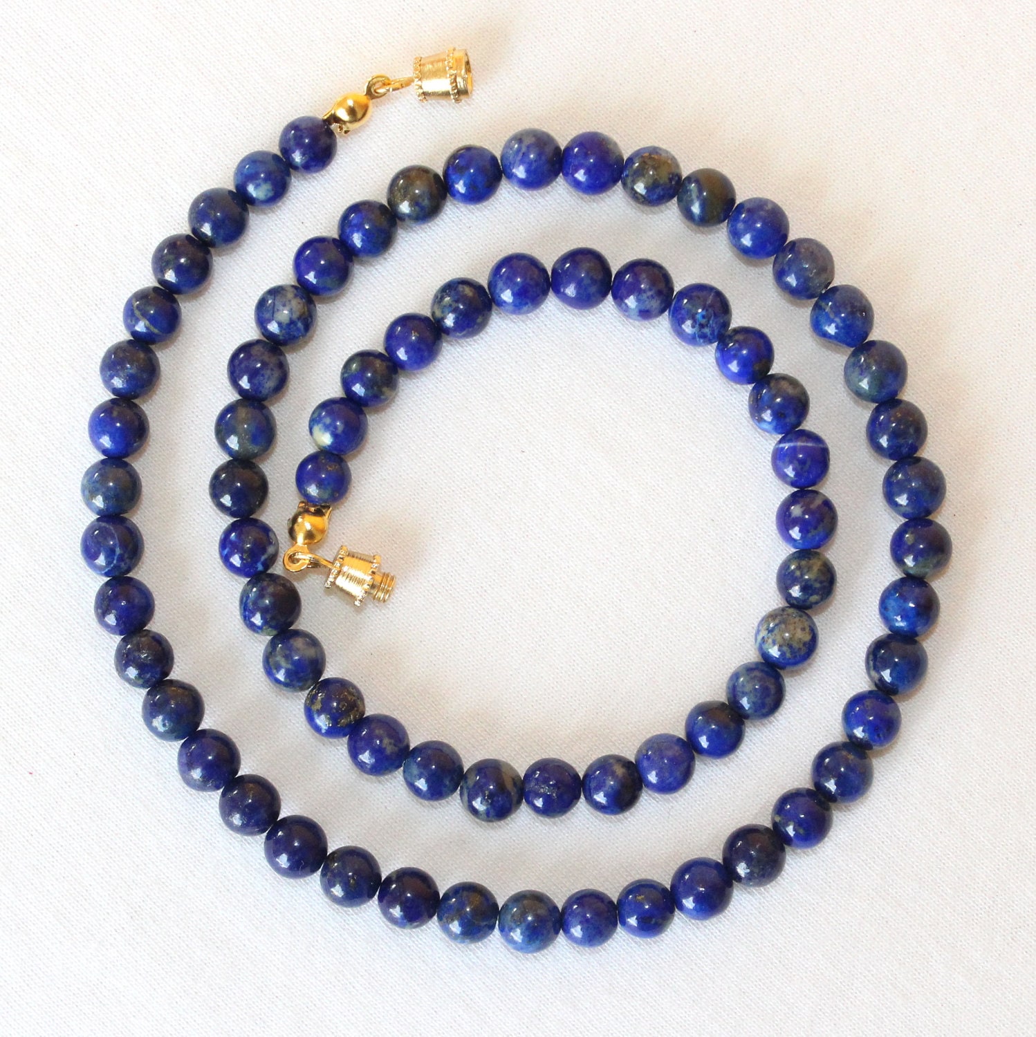 Natural Lapis Lazuli Necklace. Grade 'A' Lapis Beads - Etsy