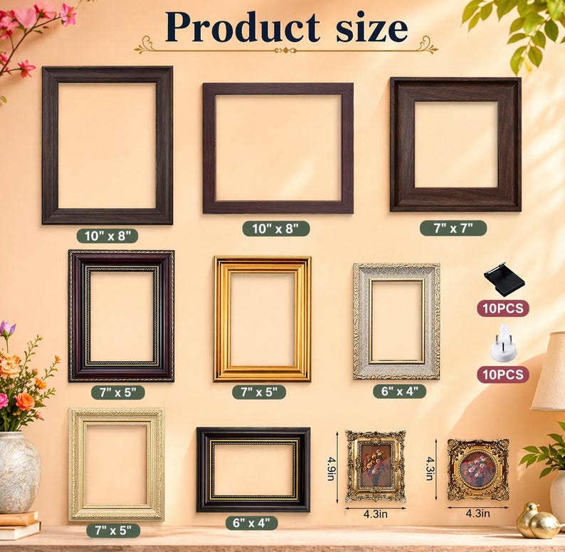 Antique French Vintage Picture Frames Set – Ornate Gallery Wall Decor ...