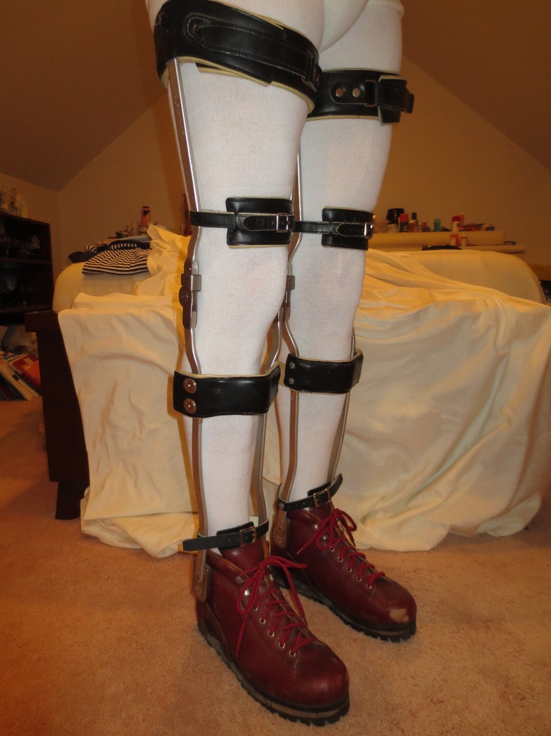 Scott Craig Long Polio Leg Braces With Attached Work Boots Etsy