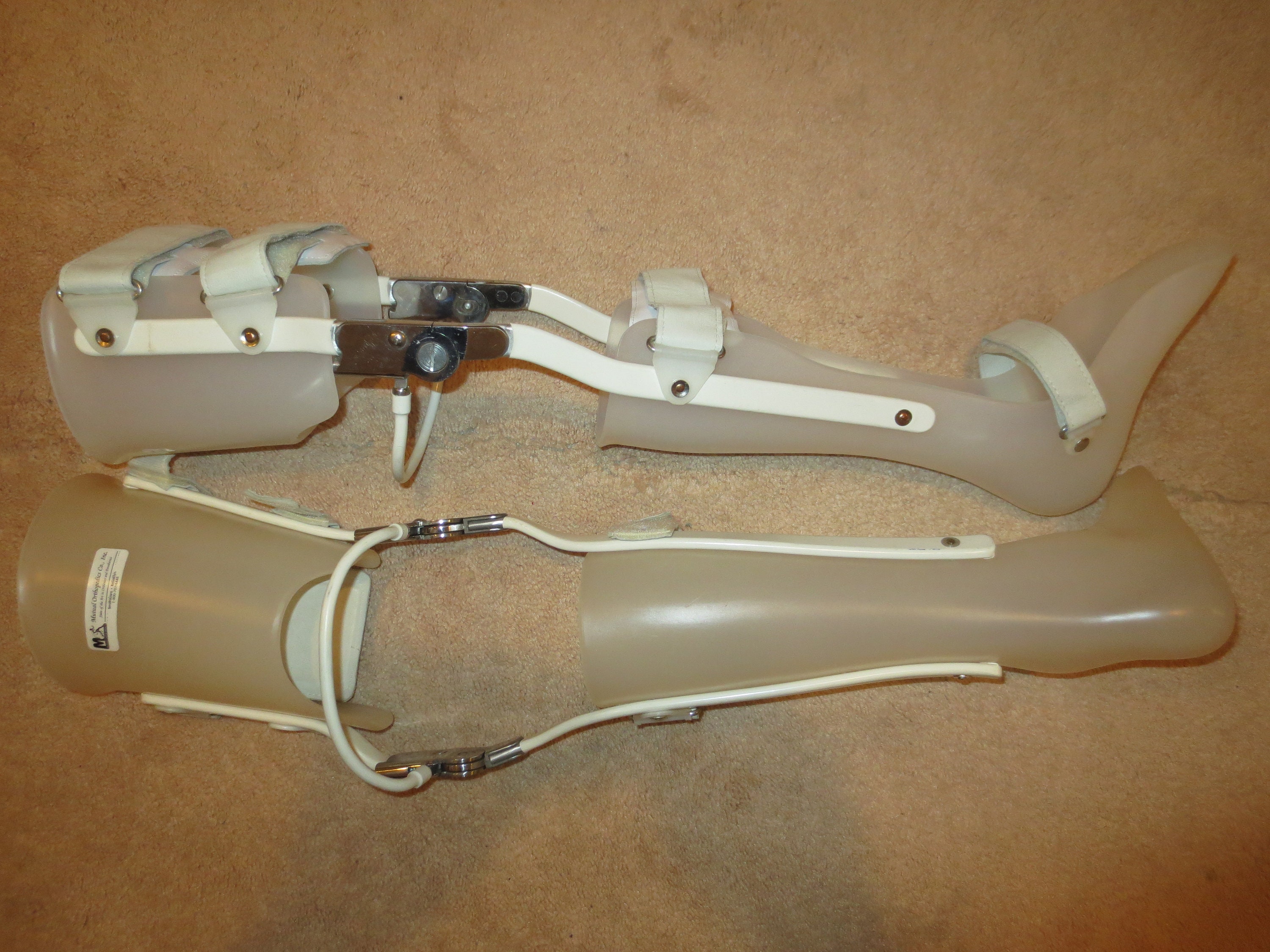 Thermoplastic Leather And Metal Kafo Full Leg Orthopedic Etsy
