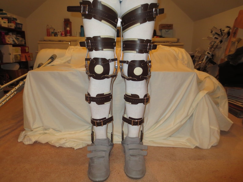 Pair KAFO Metal and Leather Polio Orthopedic Leg Braces - Etsy