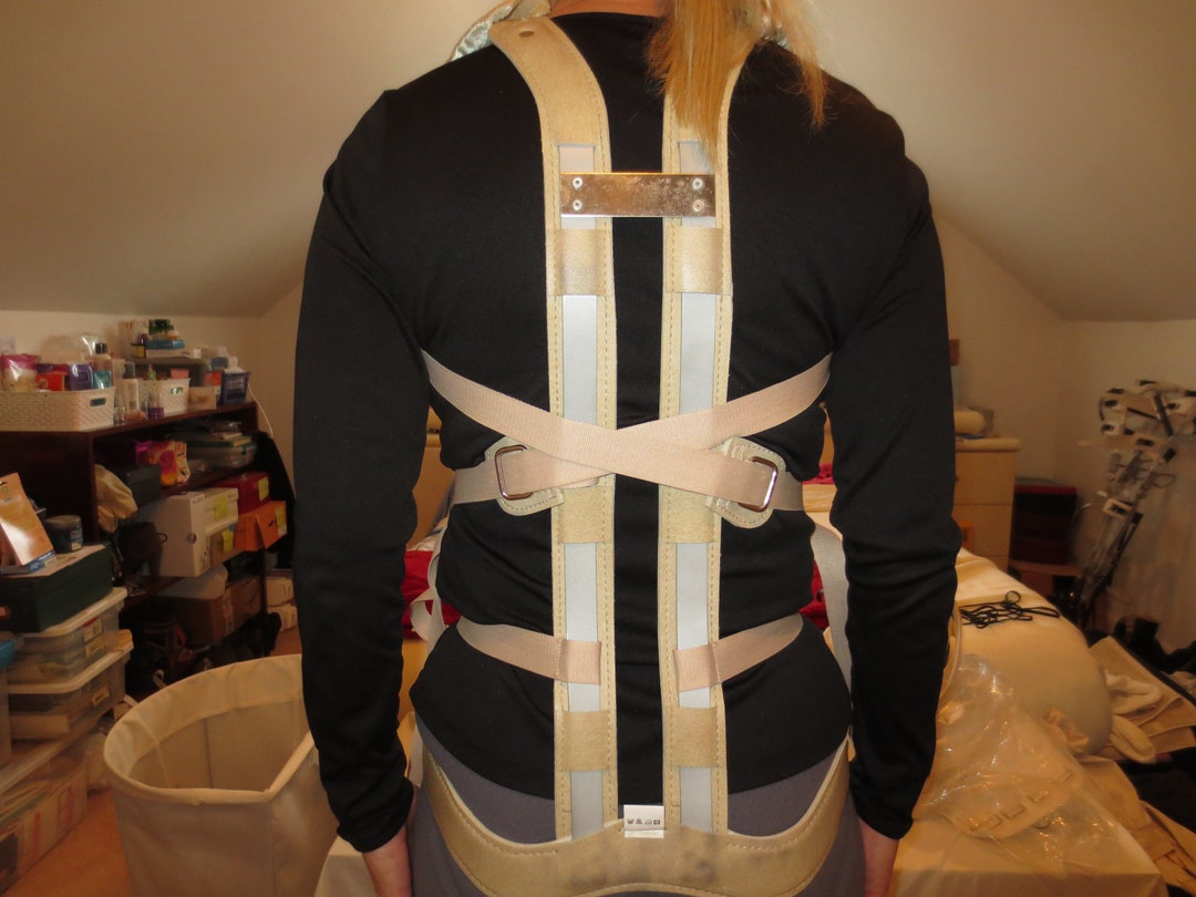 Polio Metal and Leather Knight Taylor Over Shoulder Orthopedic Back ...