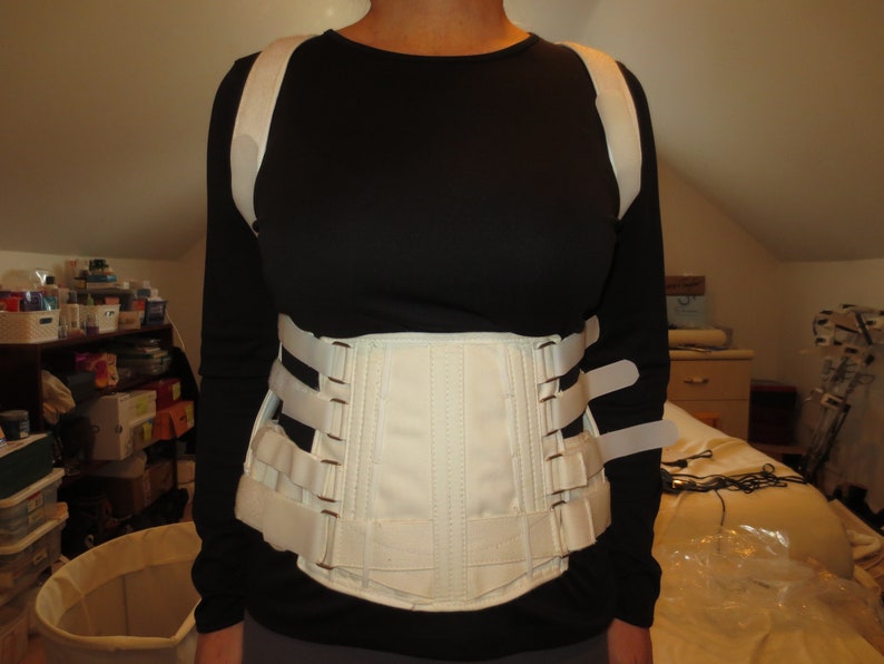 Polio Metal and Leather Knight Taylor Over Shoulder Orthopedic Back ...