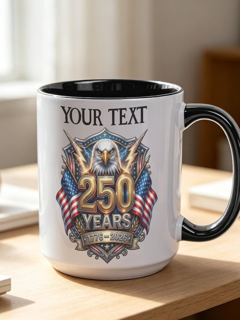 Custom America 250th Anniversary Commemorative Mug, Personalized Coffee ...