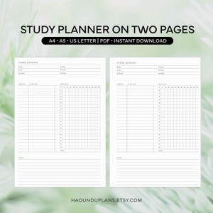 Study Planner Google Sheets Spreadsheet Study Schedule Template ...