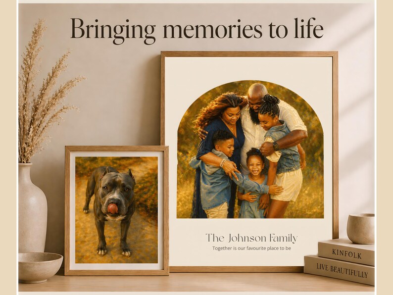 Custom Family Portrait Digital Oil Painting (from Photo) - Etsy