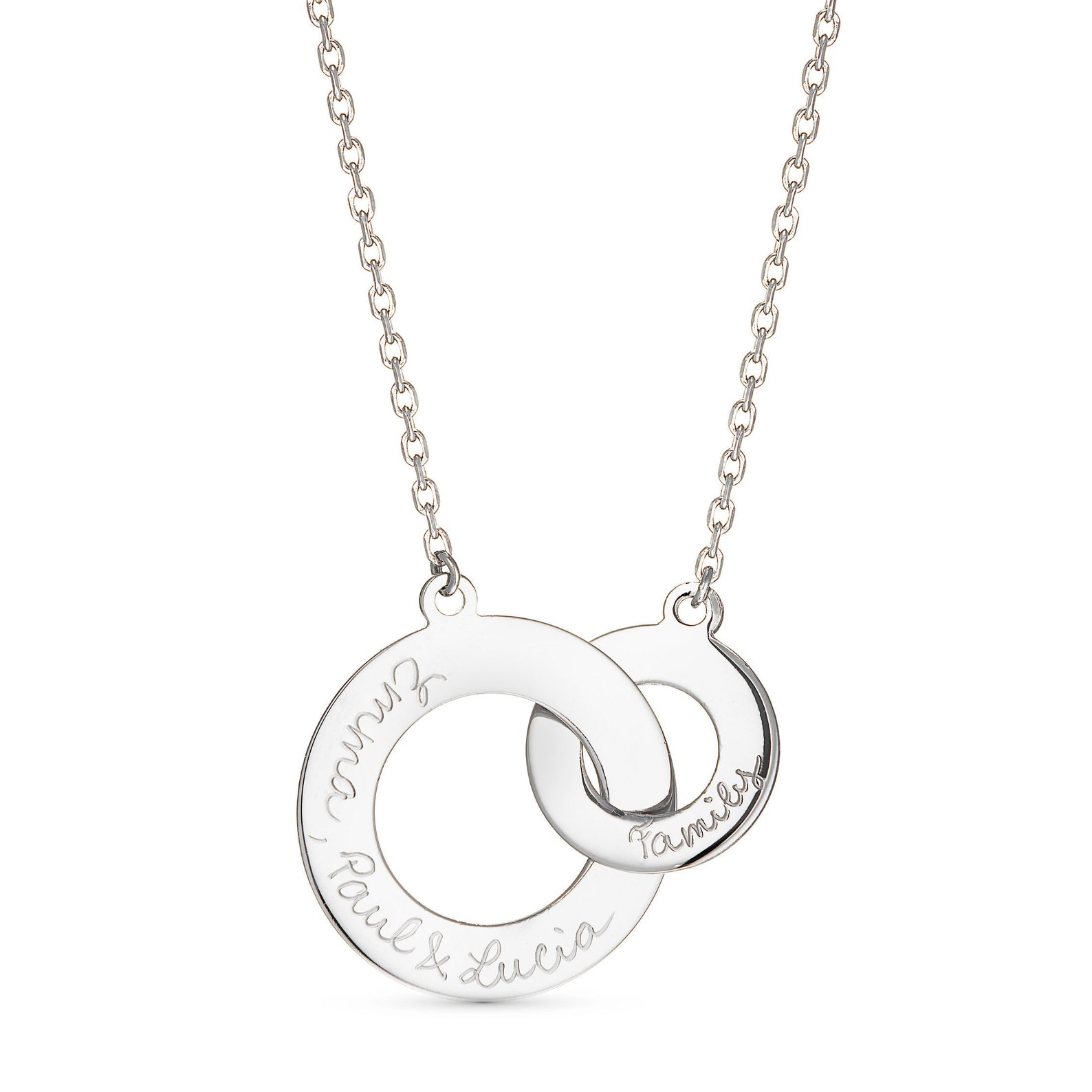 Personalized Intertwined Necklace Merci Maman Hand-engraved - Etsy