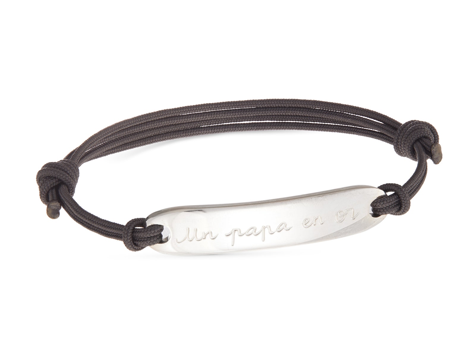 Bracelet Personnalisé Identity Pour Homme - Gravé à La Main - Argent ...