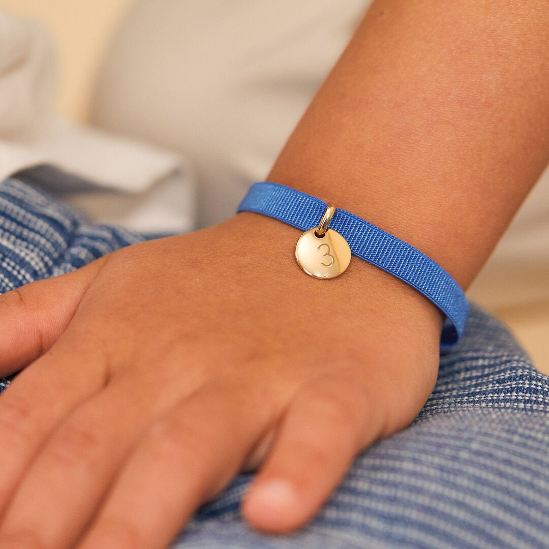 Personalized Children's Bracelet, Elasticated Charm Bracelet, Baby's ...