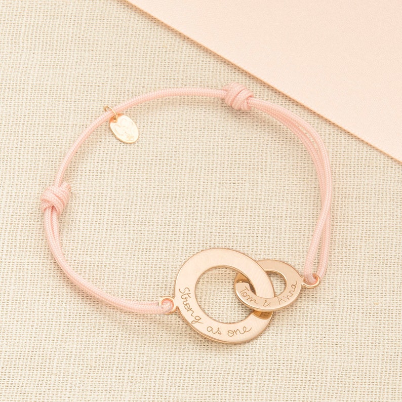 Personalized Intertwined Bracelet Braid Bracelet With - Etsy UK