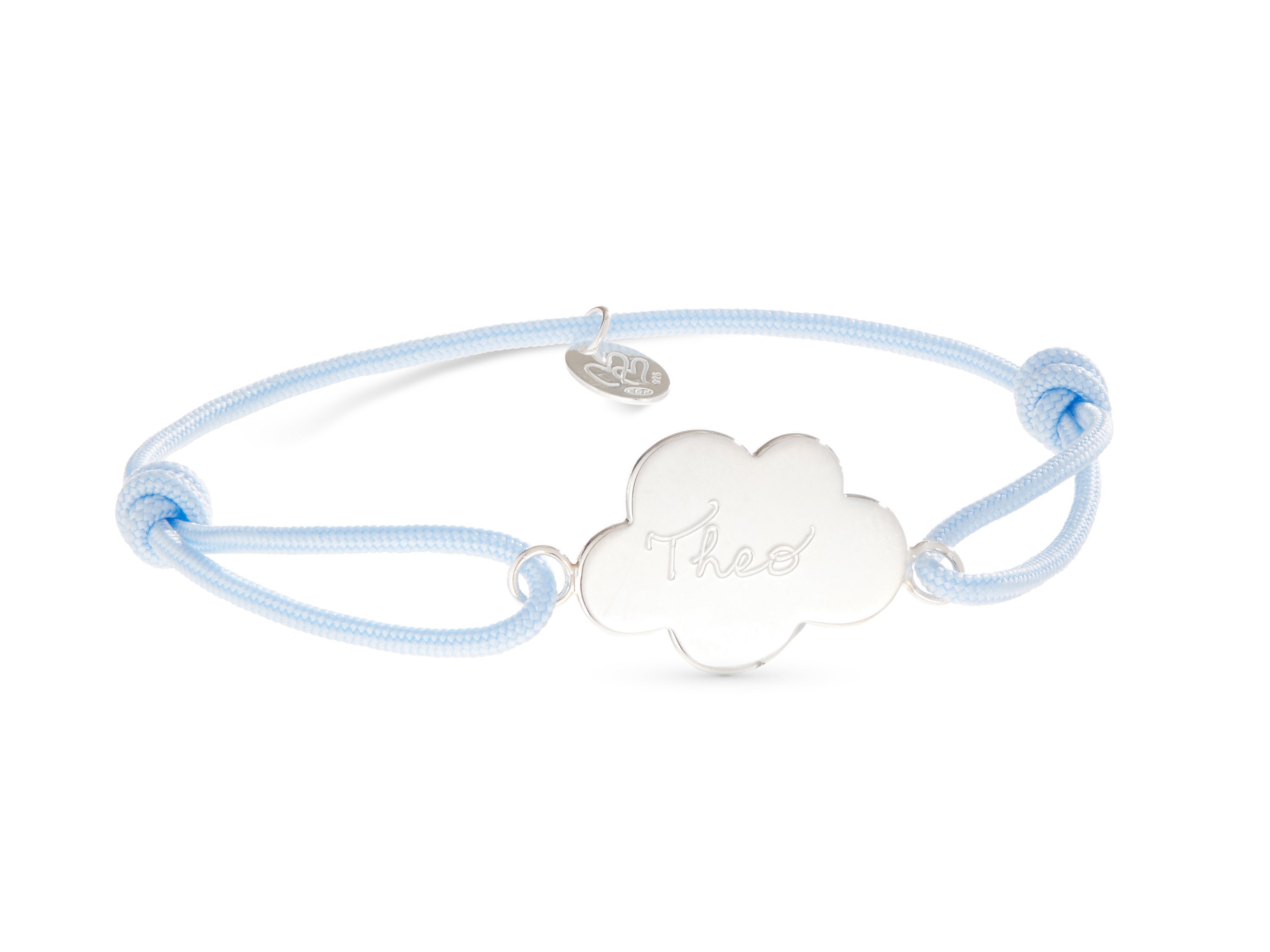 Personalized Cloud Bracelet Engraved Cloud Charm Braid - Etsy UK