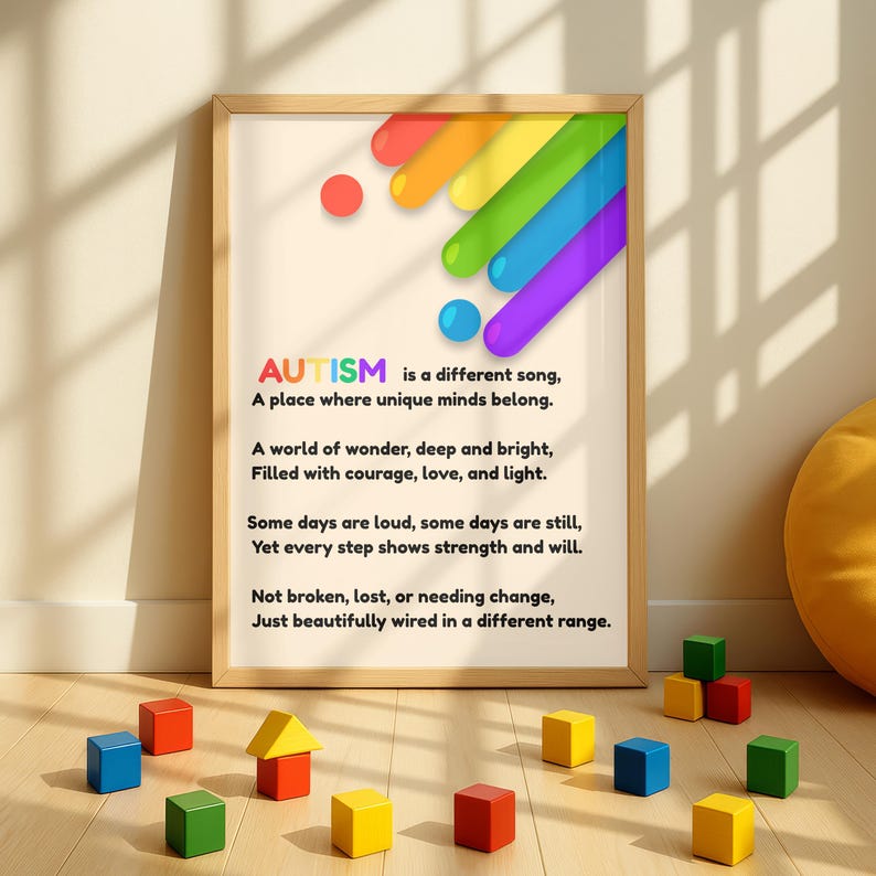 Autism Poem Poster | Neurodiversity Kids Room Decor (gloss Poster) - Etsy