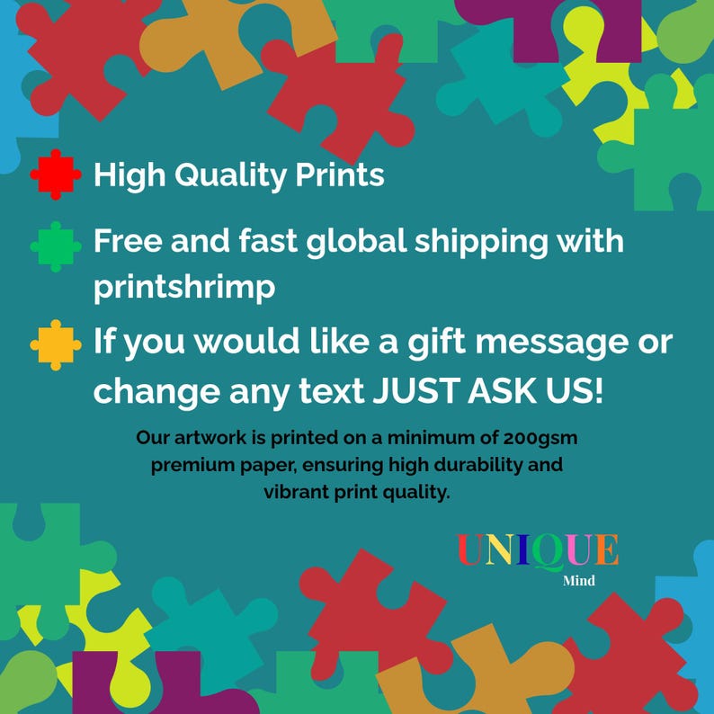 Autism Poem Poster | Neurodiversity Kids Room Decor (gloss Poster) - Etsy