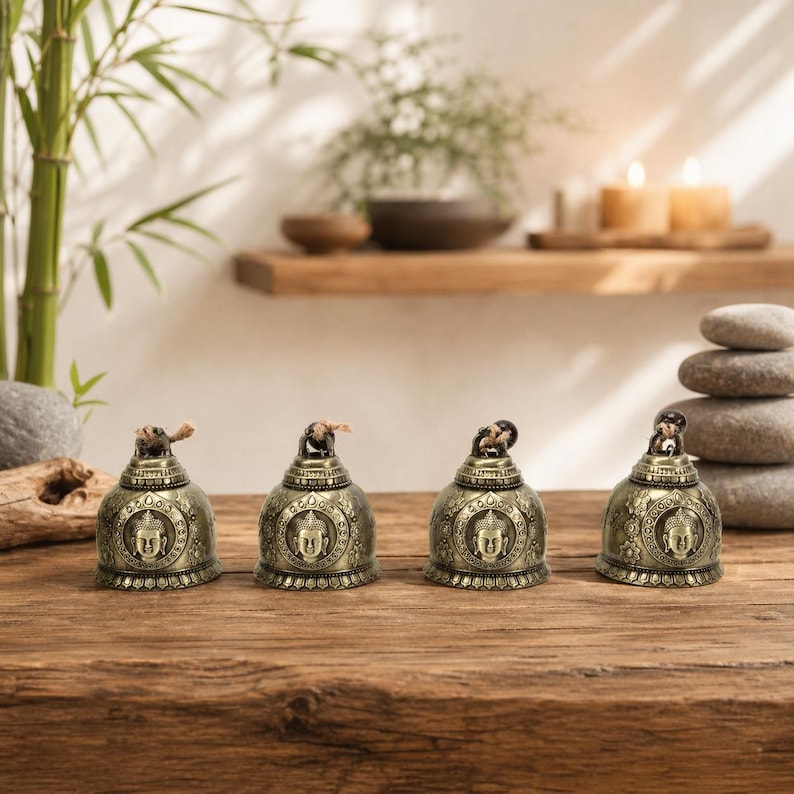 Feng Shui Buddha Bell Wind Chime: Lucky Hanging Decor for Home, Car ...