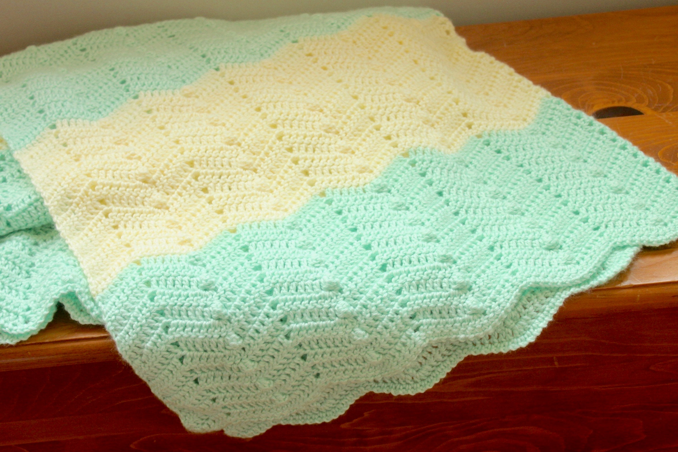 Crochet Blanket Pattern Ripple Waves Throw - Etsy