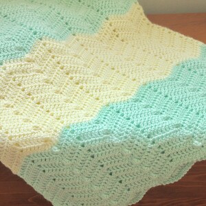 Crochet Blanket Pattern Ripple Waves Throw | Etsy