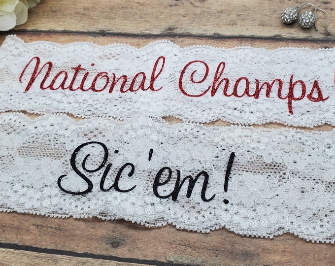 Alabama Crimson Tide Wedding Garter Set Handmade - Etsy