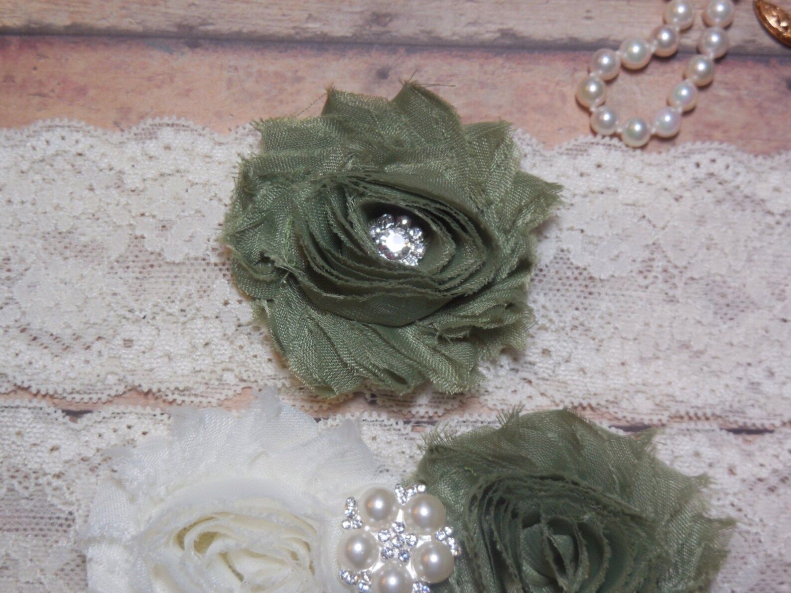 Sage Green Garter Green Garter Lace Garter Garter Ivory | Etsy