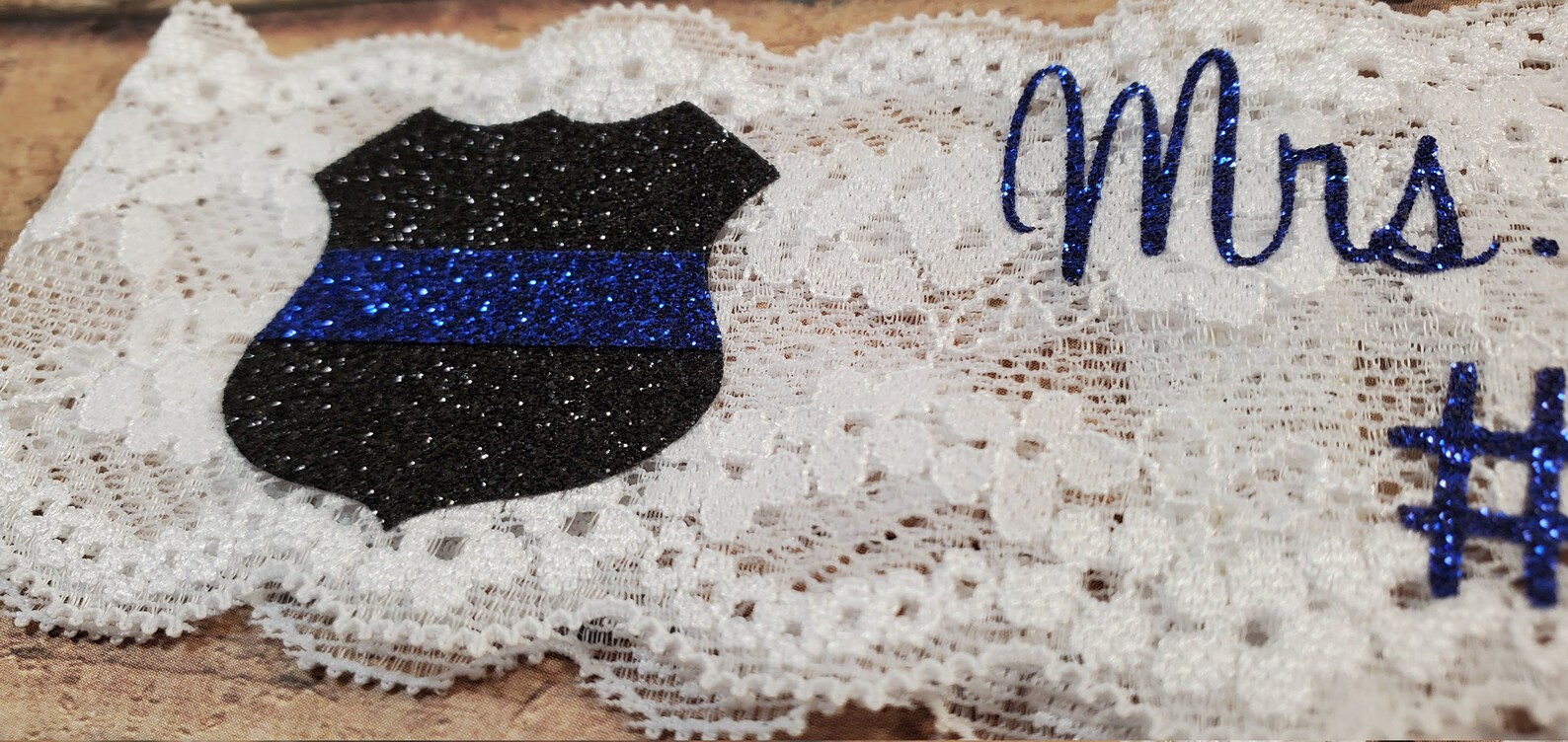 Police Garter Police Wife Thin Blue Line Something Blue | Etsy