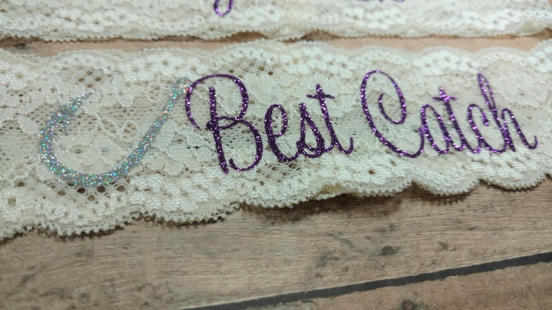 Garter Wedding Garter Purple Garter Fishing Garter Sports | Etsy