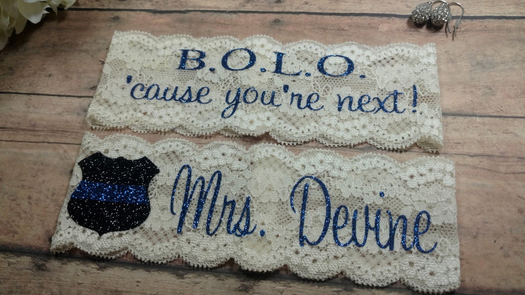 Police Garter, Thin Blue Line, Garter, Police Wife, Bling Garter, You ...