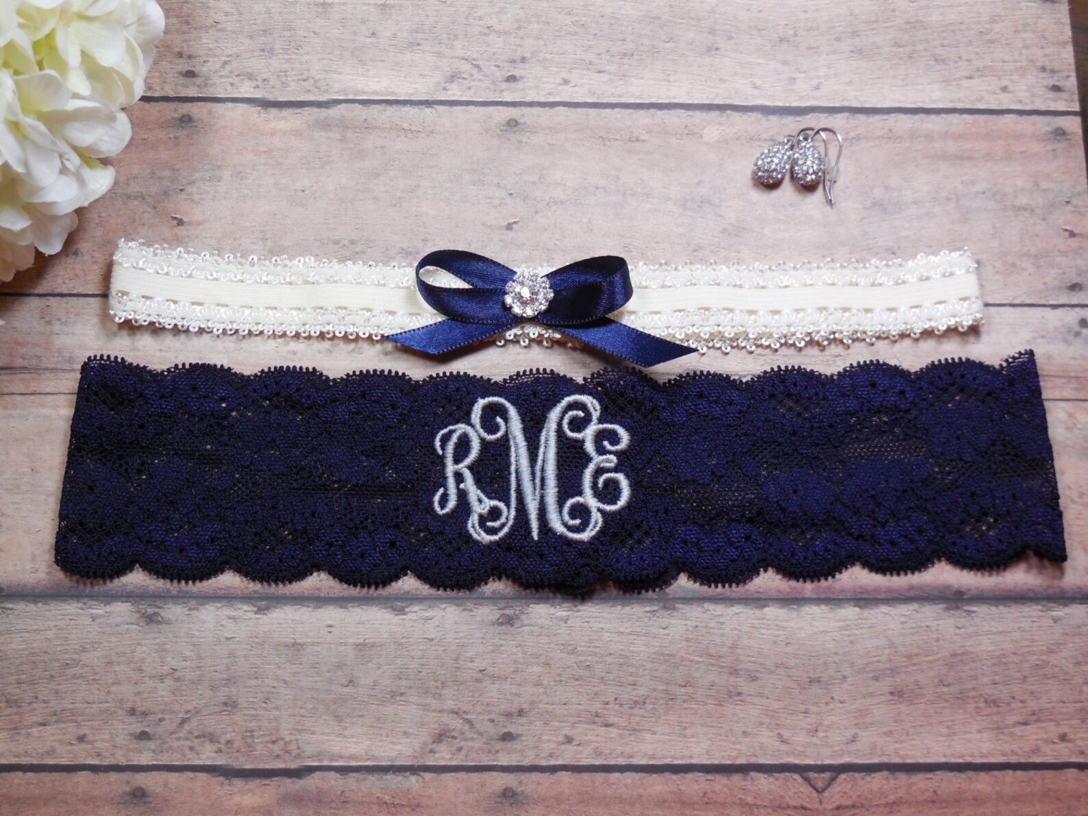 Monogrammed Garter Something Blue Blue Garter Personalized - Etsy