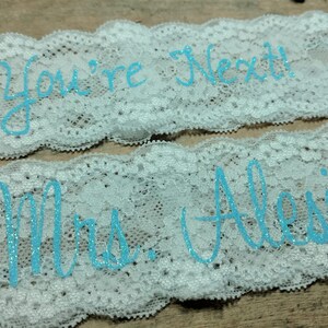 Personalized Garter Garter Blue Garter Something Blue - Etsy