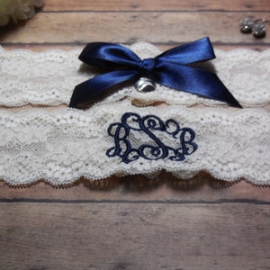 Monogrammed Garter, Something Blue, Baseball Garter, Personalized ...