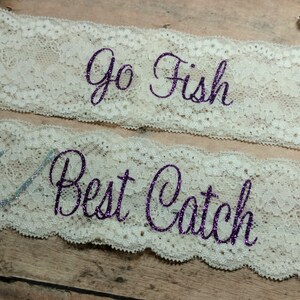 Garter Wedding Garter Purple Garter Fishing Garter Sports - Etsy