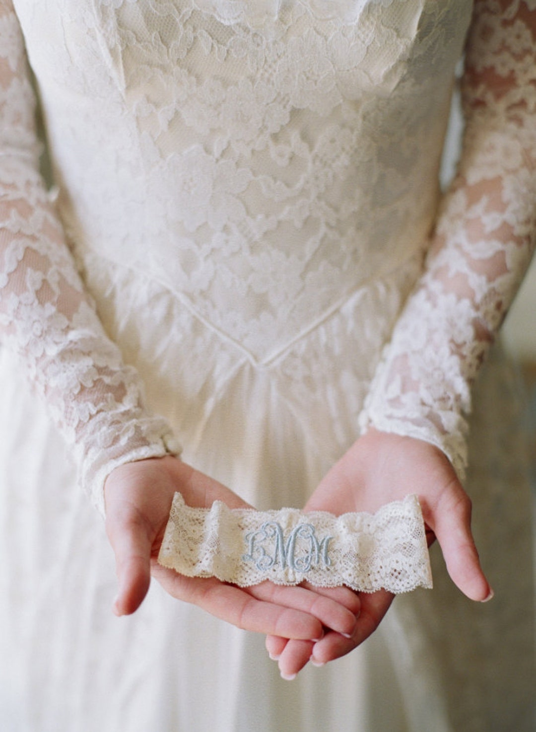 Monogrammed Garter, Monogram, Personalized Garter, Blue Garter ...