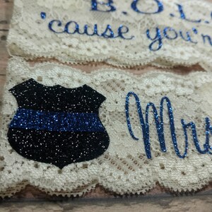 Police Garter, Thin Blue Line, Garter, Police Wife, Bling Garter, You ...
