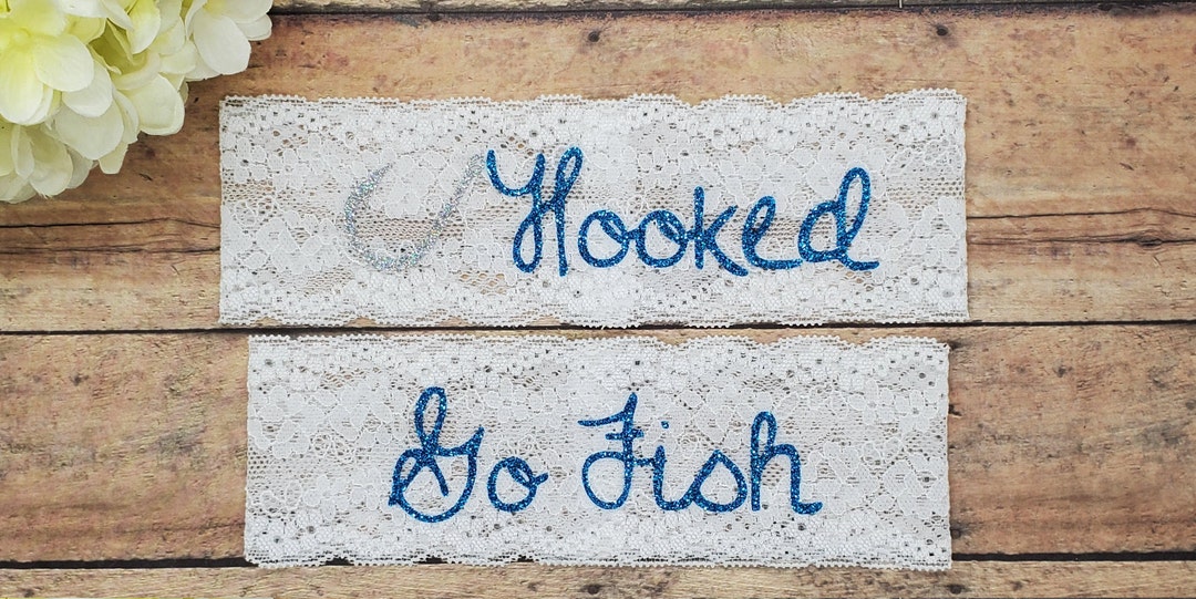 Fishing Garter, Something Blue, Garter, Wedding Garter, Brides Lingerie ...