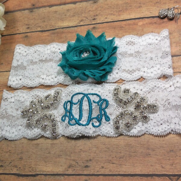 Turquoise Garter Set - Etsy