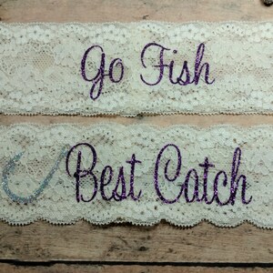 Garter Wedding Garter Purple Garter Fishing Garter Sports - Etsy
