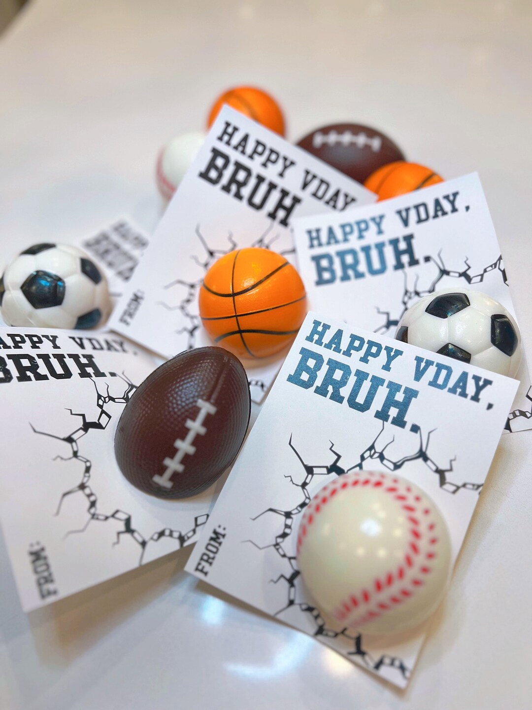 Sporty Valentine // Instant Download DIGITAL FILE // Baseball Valentine ...