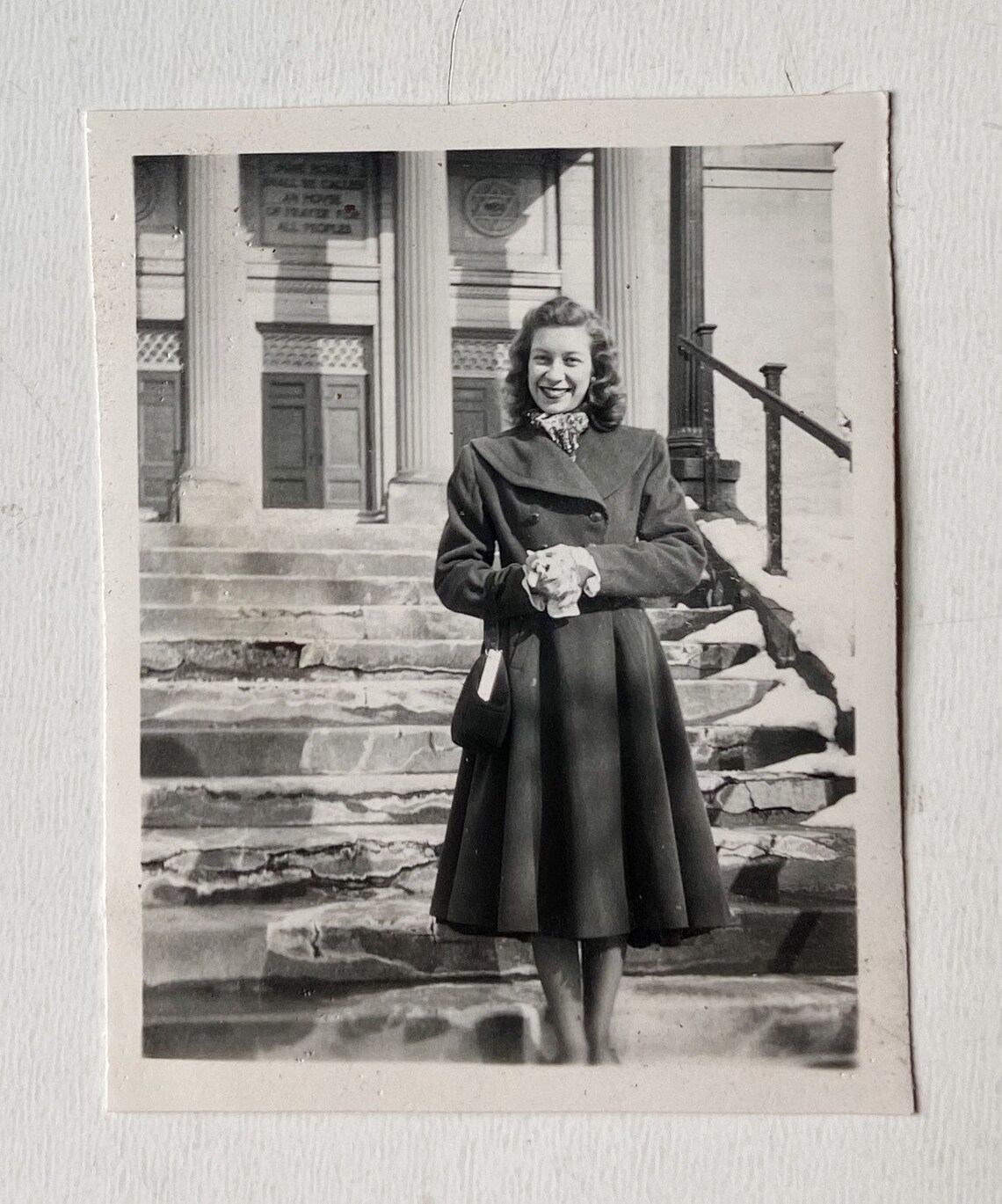Original Vintage Photograph | Smile on Stone Steps - Etsy