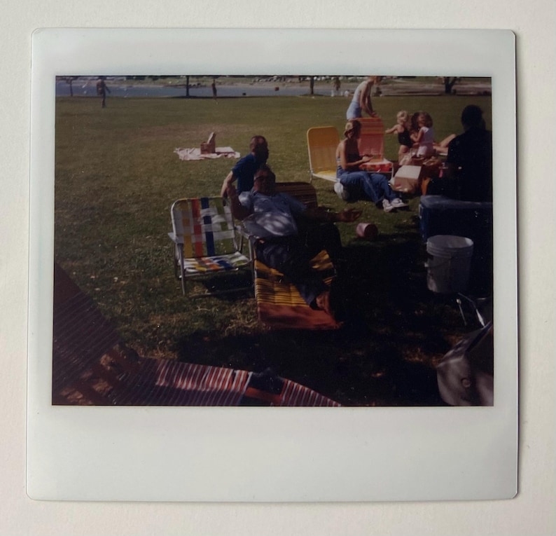 Original Vintage Color Polaroid Photograph | Park Picnic - Etsy