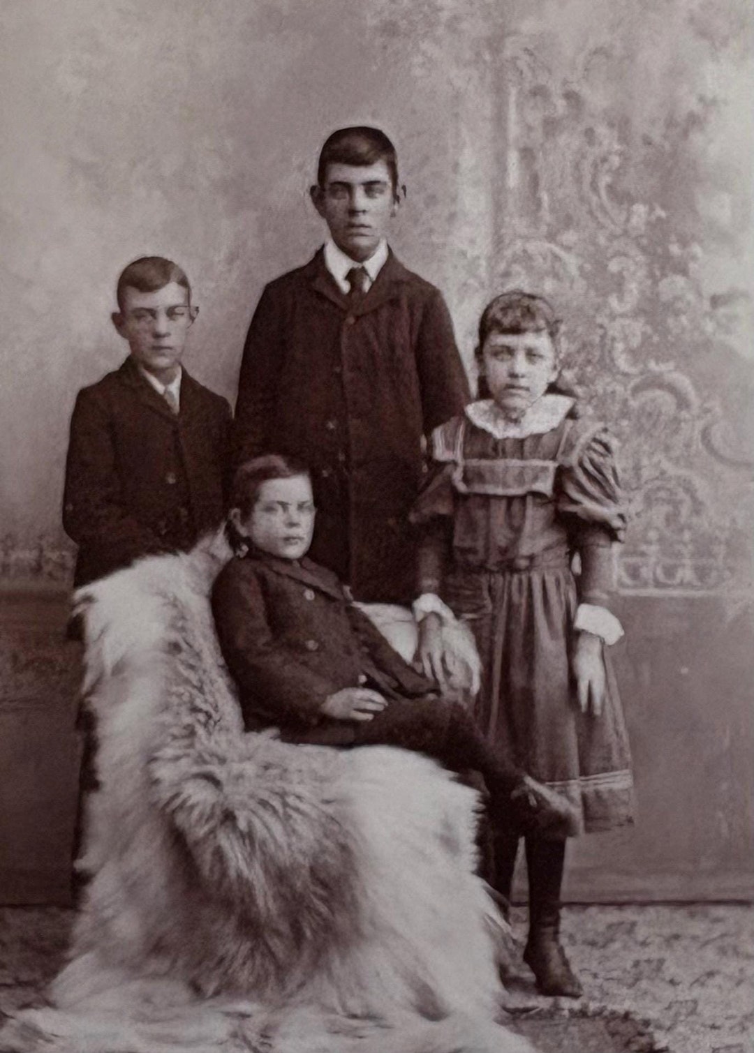 Original Antique Cabinet Card Photograph | Iowa Family - Etsy