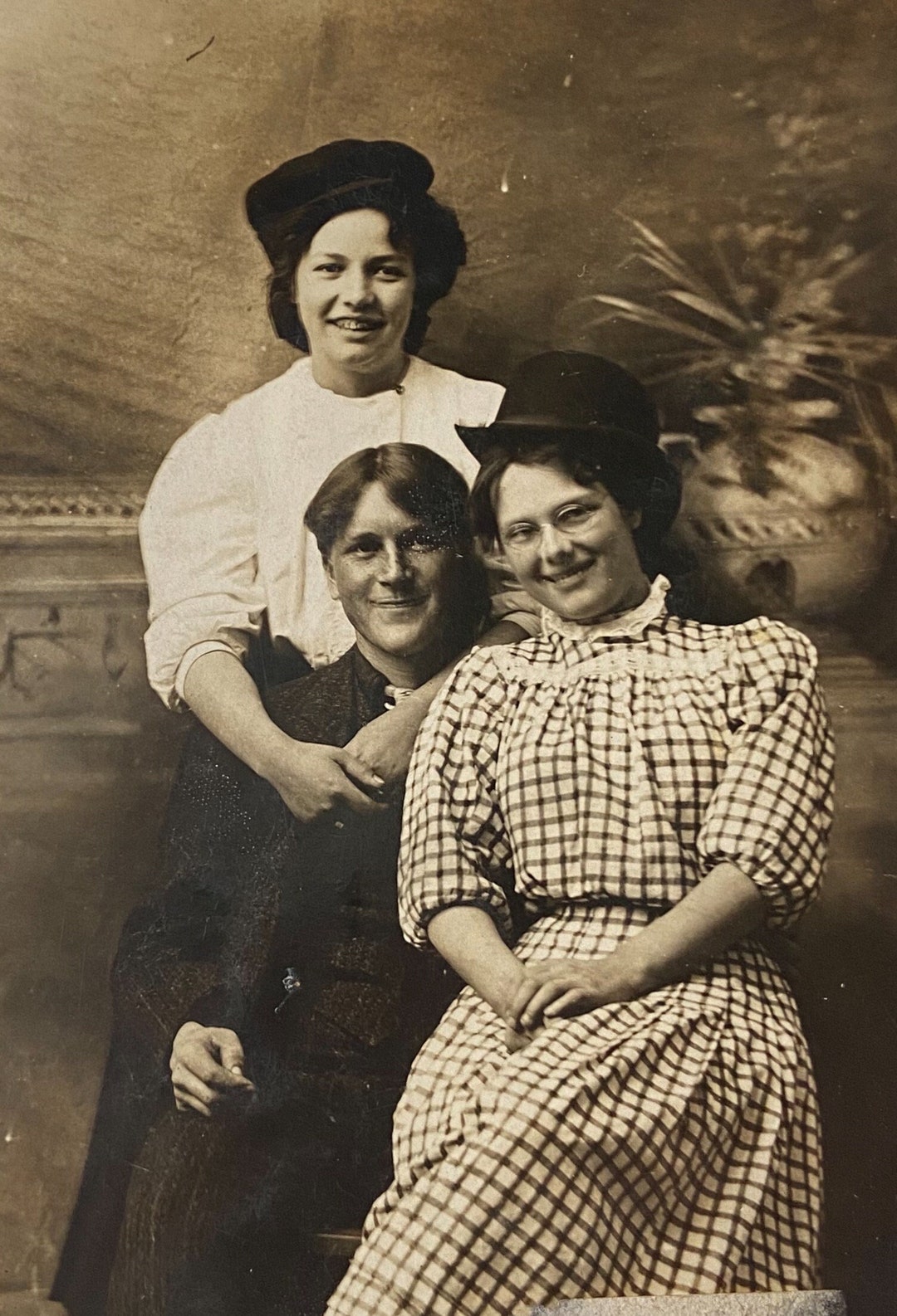 Original Anrique RPPC Photograph | Uncle Val & His Molls - Etsy