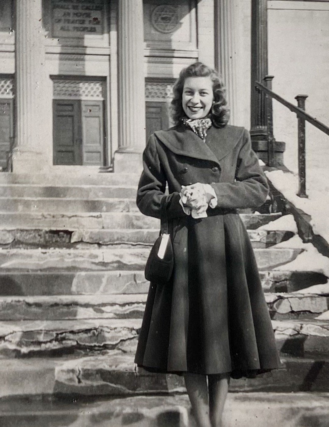 Original Vintage Photograph | Smile on Stone Steps - Etsy