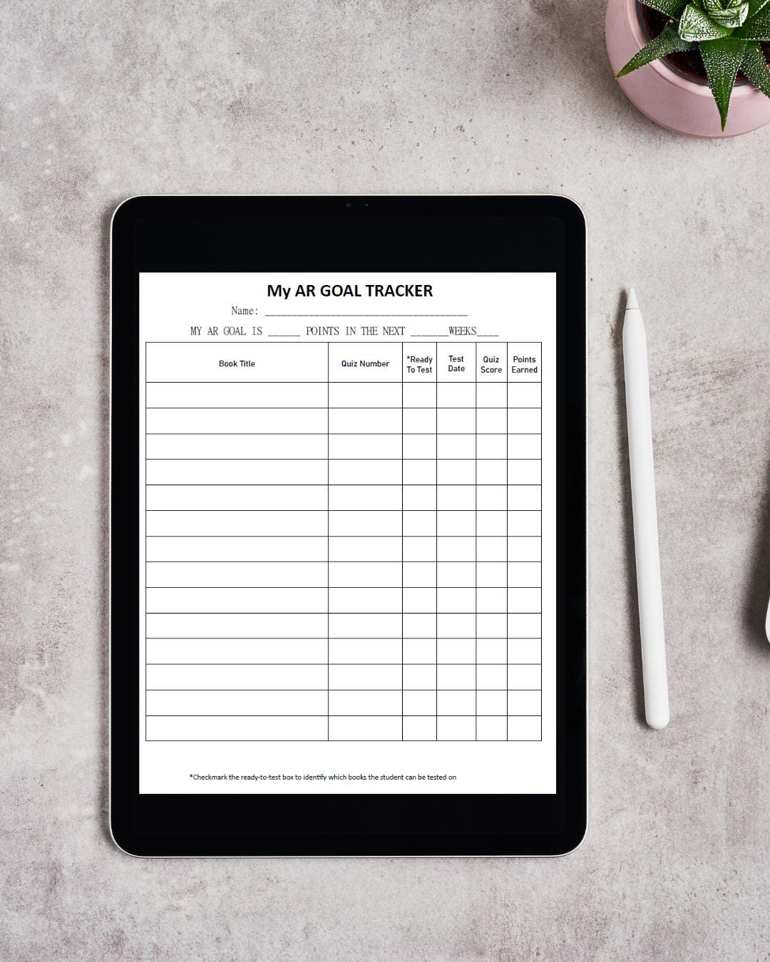 AR Book LOG Accelerated Reader Book Log Tracker - Etsy