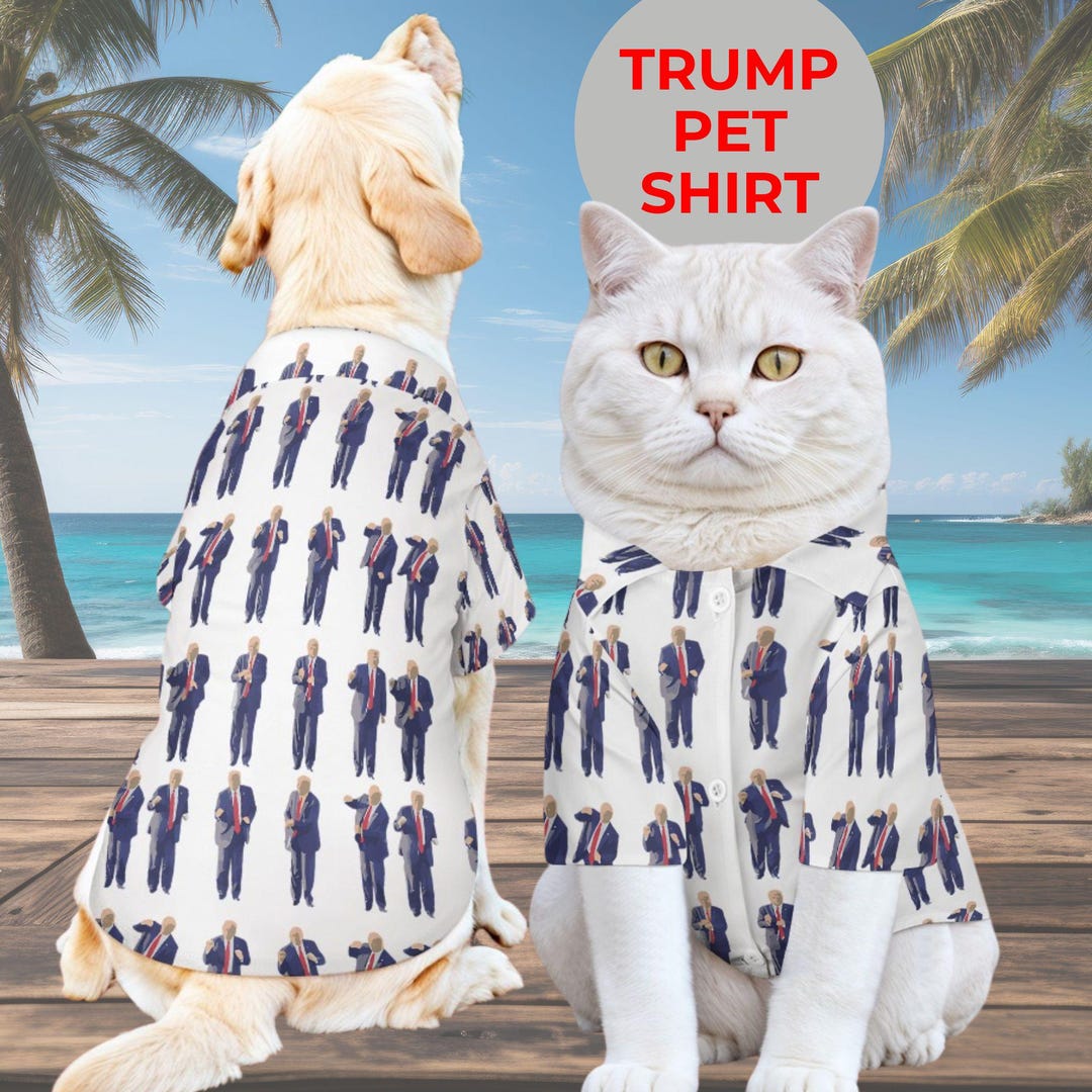 Donald Trump Dancing Pet Shirt MAGA Dogs for Trump Clothes for Cats ...