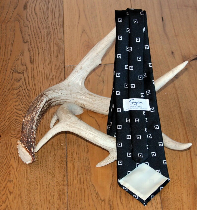 70s Vintage Black Simpsons Hunt Club Mens Tie - Black - Etsy Israel