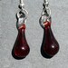 Blood Drop Earrings Anti Valentine Glass Jewelry Dangle - Etsy
