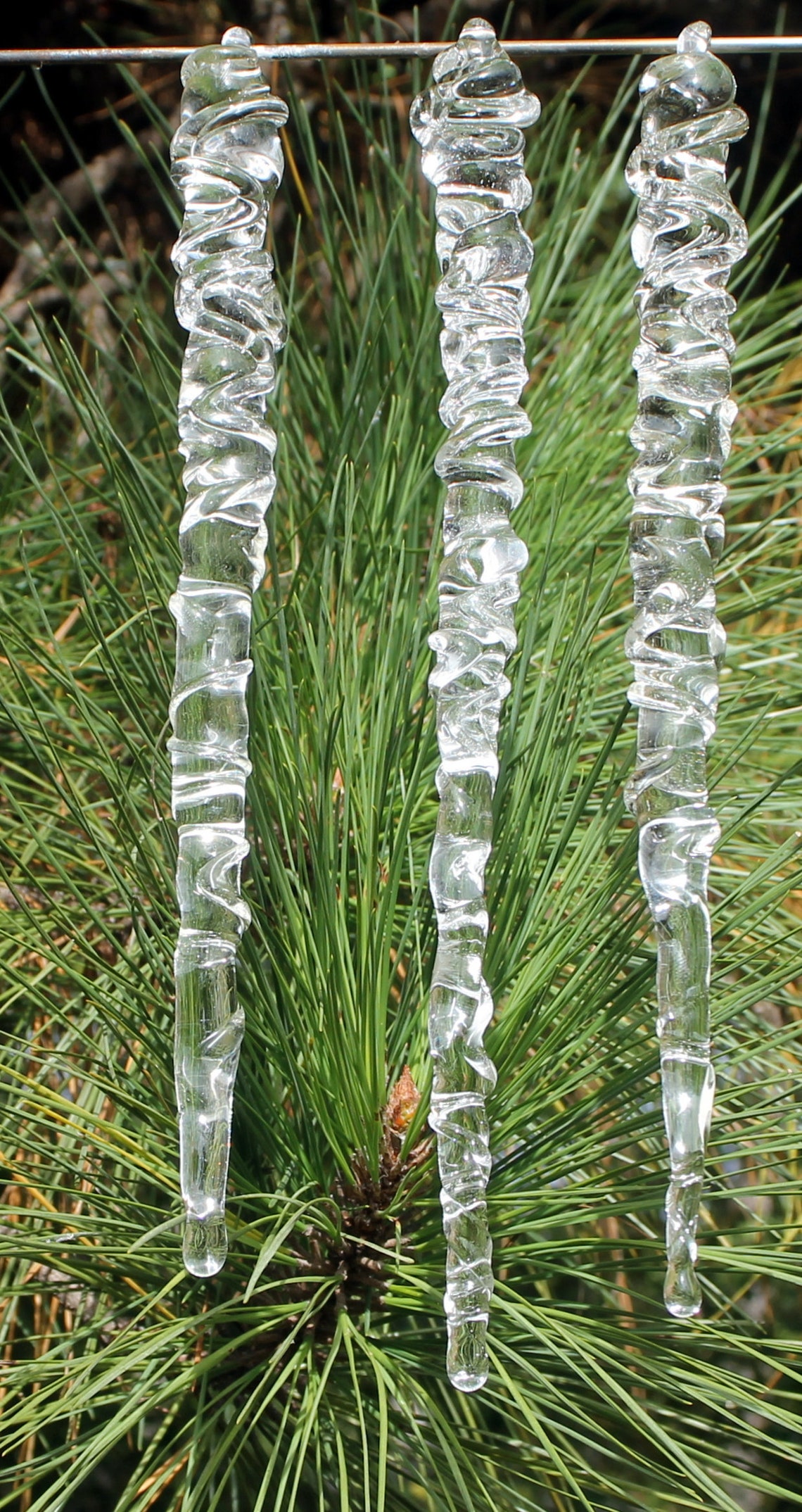 Extra Long Glass Icicles Unique Natural Ice Look Huge - Etsy