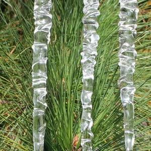 Extra Long Glass Icicles, Unique Natural Ice Look, Huge Christmas Tree ...