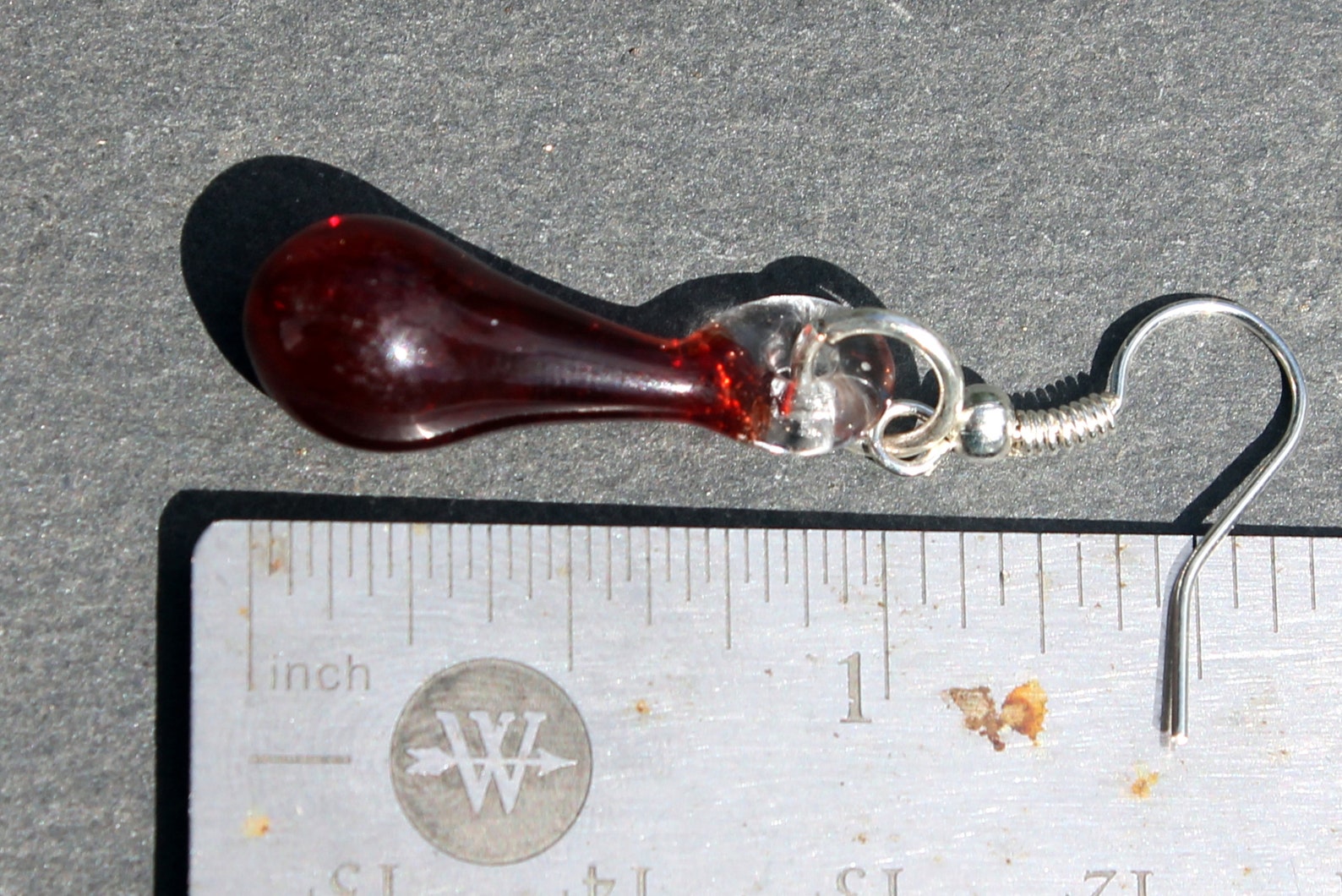 Blood Drop Earrings, Anti Valentine Glass Jewelry Dangle Earrings ...