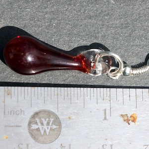 Blood Drop Earrings, Anti Valentine Glass Jewelry Dangle Earrings ...