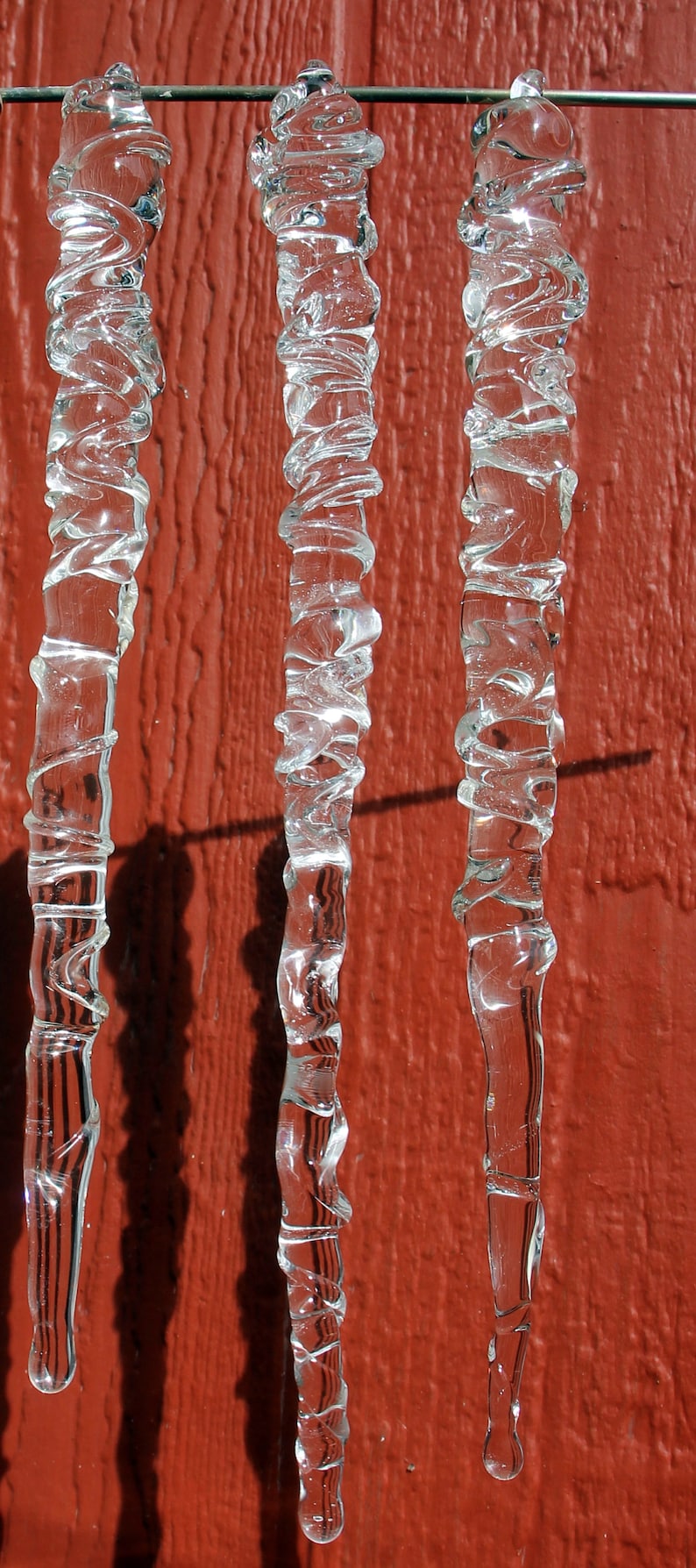 Extra Long Glass Icicles Unique Natural Ice Look Huge - Etsy
